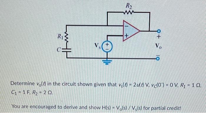 Solved Determine v0(t) in the circuit shown given that | Chegg.com