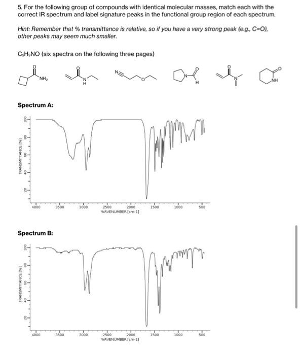 Solved 5. For the following group of compounds with | Chegg.com