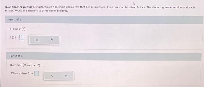 Solved Take another guess: A student takes a multiple-choice | Chegg.com