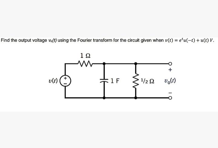 Solved Find the output voltage vo(t) using the Fourier | Chegg.com
