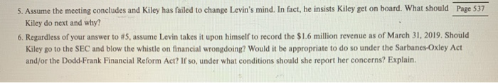 Solved Major Case 3 Kiley Nolan's Ethical Dilemma (a GVV | Chegg.com