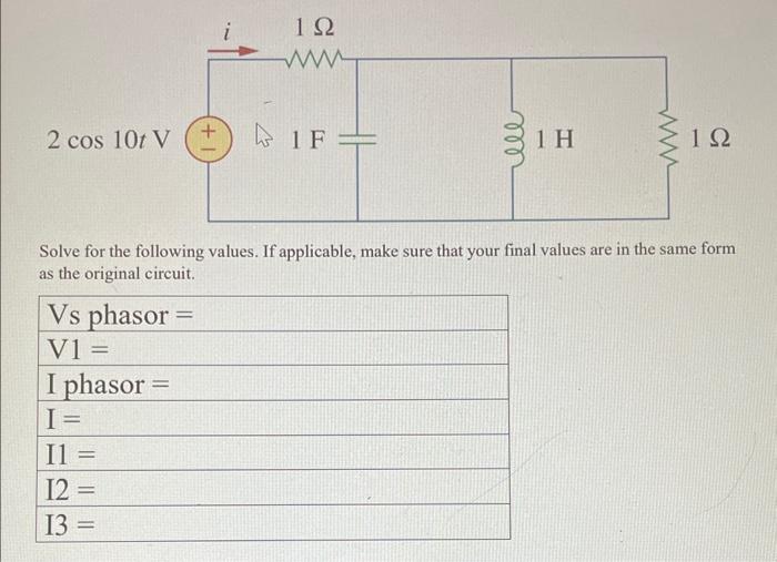 Solved Considering the phasor diagram above, find the | Chegg.com