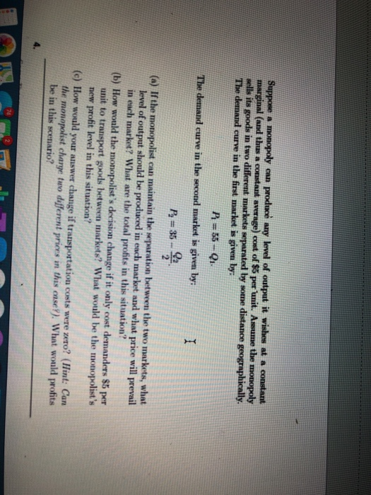 Solved Suppose a monopoly can produce any level of output it | Chegg.com