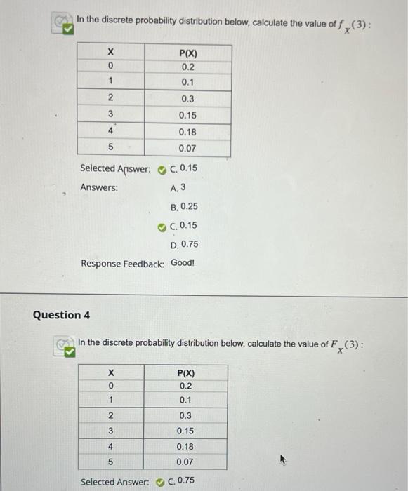 Solved In the discrete probability distribution below, | Chegg.com