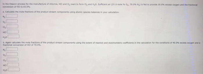 Solved In the Deacon process for the manufacture of | Chegg.com