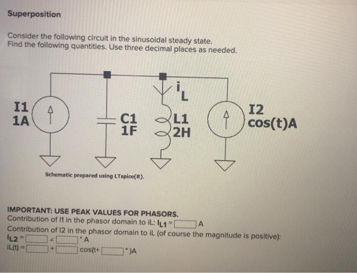 Solved Superposition Consider the following circuit in the | Chegg.com