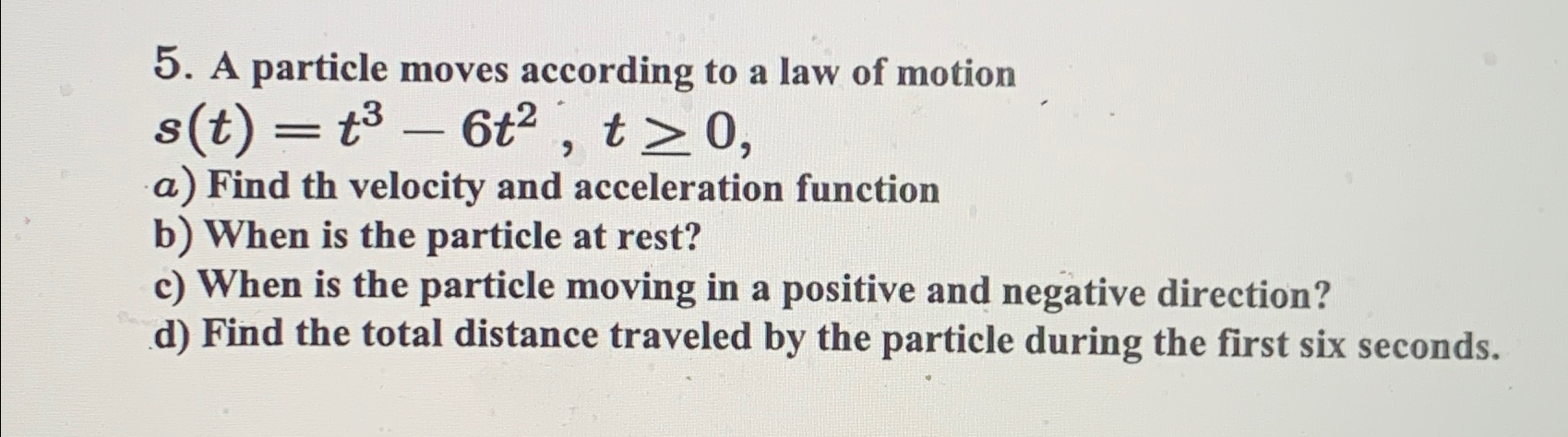 Solved A particle moves according to a law of | Chegg.com