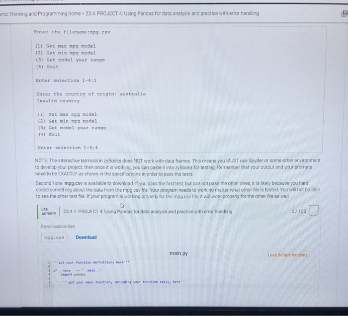 Solved Thinking And Programming Home 234 Project 4 Using 0855