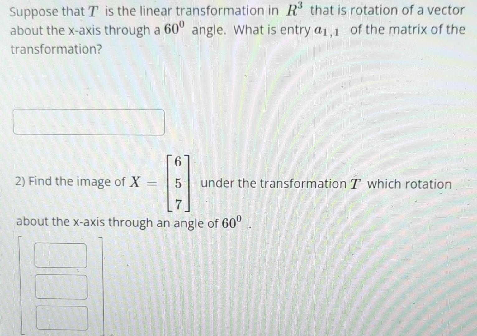 Solved Suppose that T is the linear transformation in R3 | Chegg.com