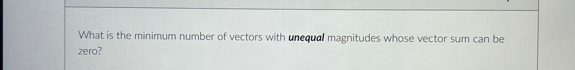 Solved What is the minimum number of vectors with unequal | Chegg.com