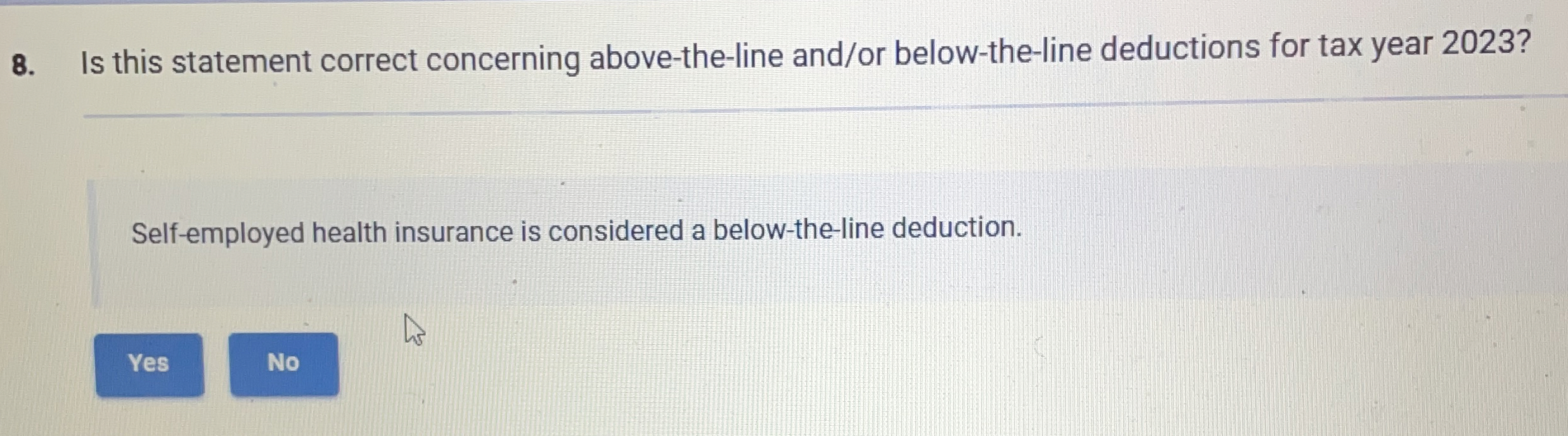 Solved Is this statement correct concerning above-the-line | Chegg.com