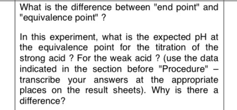 Solved What is the difference between "end point" and | Chegg.com
