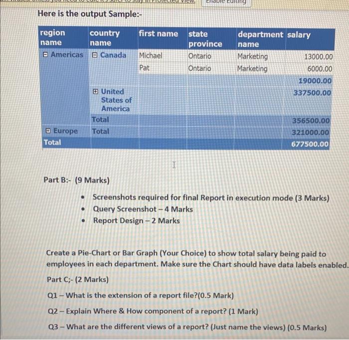 Solved Part A; - (9 Marks) - Screenshots required for final | Chegg.com