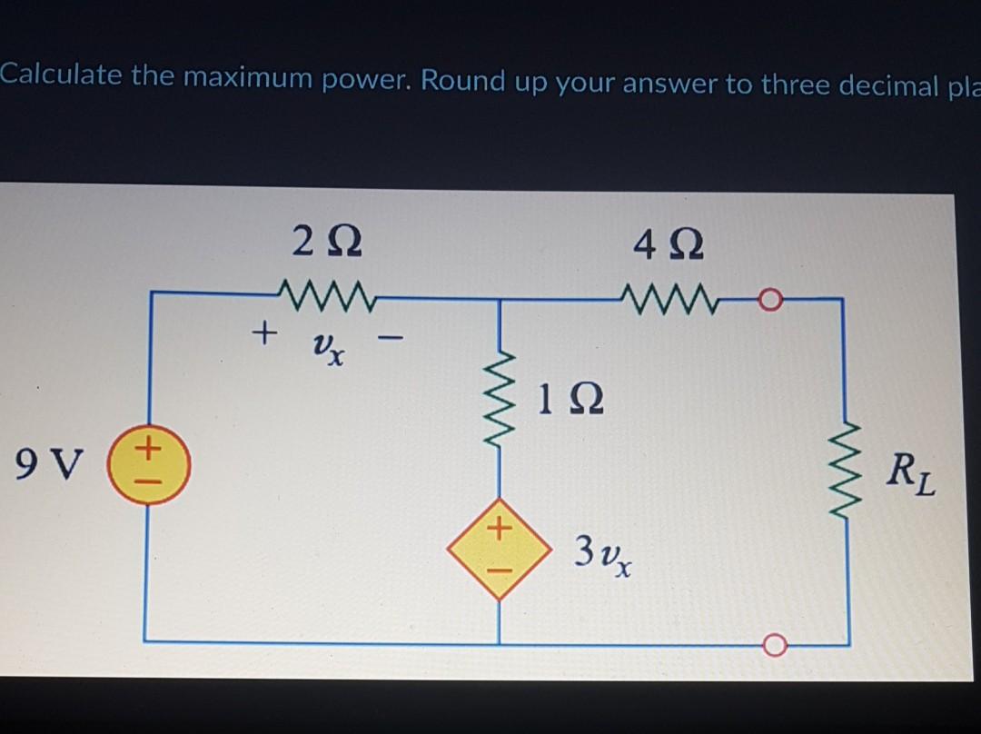 Solved Calculate the maximum power. Round up your answer to | Chegg.com