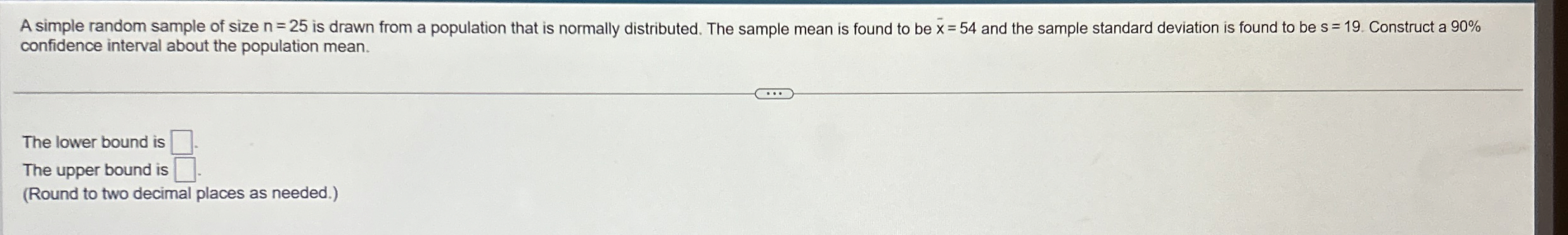 Solved A simple random sample of size n=25 ﻿is drawn from a | Chegg.com
