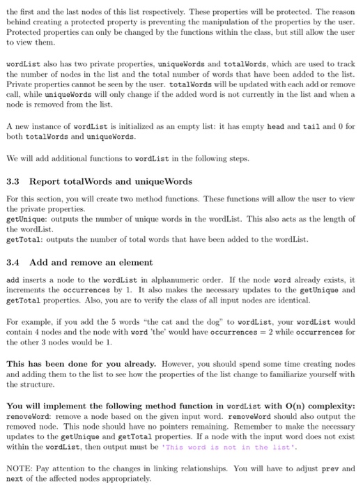 finish the MATLAB class:classdef wordList