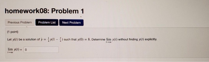 Solved homework08: Problem 1 Previous Problem Problem List | Chegg.com