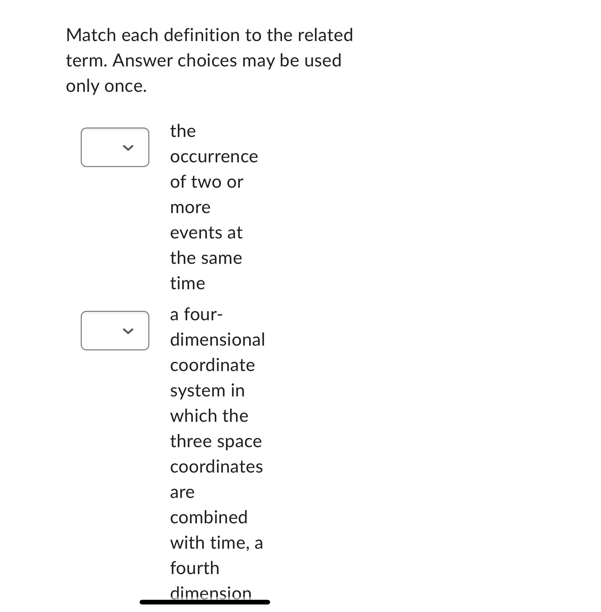 Solved Match each definition to the related term. Answer | Chegg.com