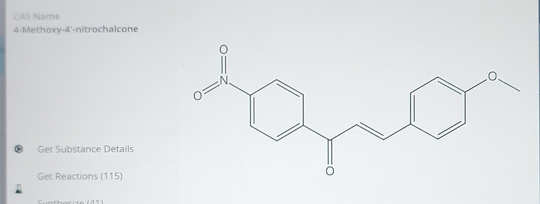 Solved CAS Name 4-Methoxy-4'-nitrochalcone | Chegg.com