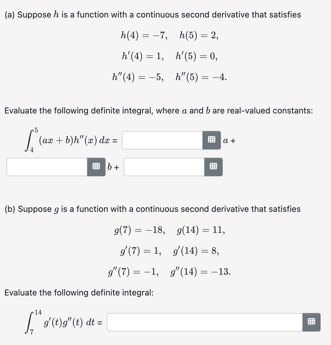 Solved (b) ﻿Suppose g ﻿is a function with a continuous | Chegg.com
