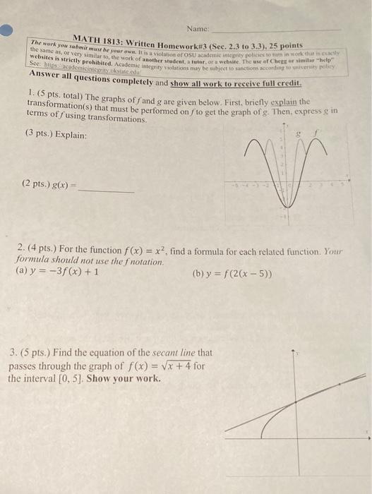 Solved MATH 1813: Written Homework#3 (sec.2.3 to 3.3) 25 | Chegg.com