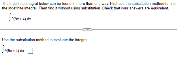 Solved The indefinite integral below can be found in more | Chegg.com