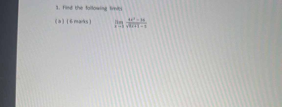 Solved Find the following limits(a) (6 | Chegg.com