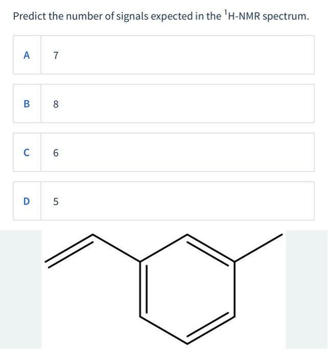 Solved Predict the number of signals expected in the 'H-NMR | Chegg.com