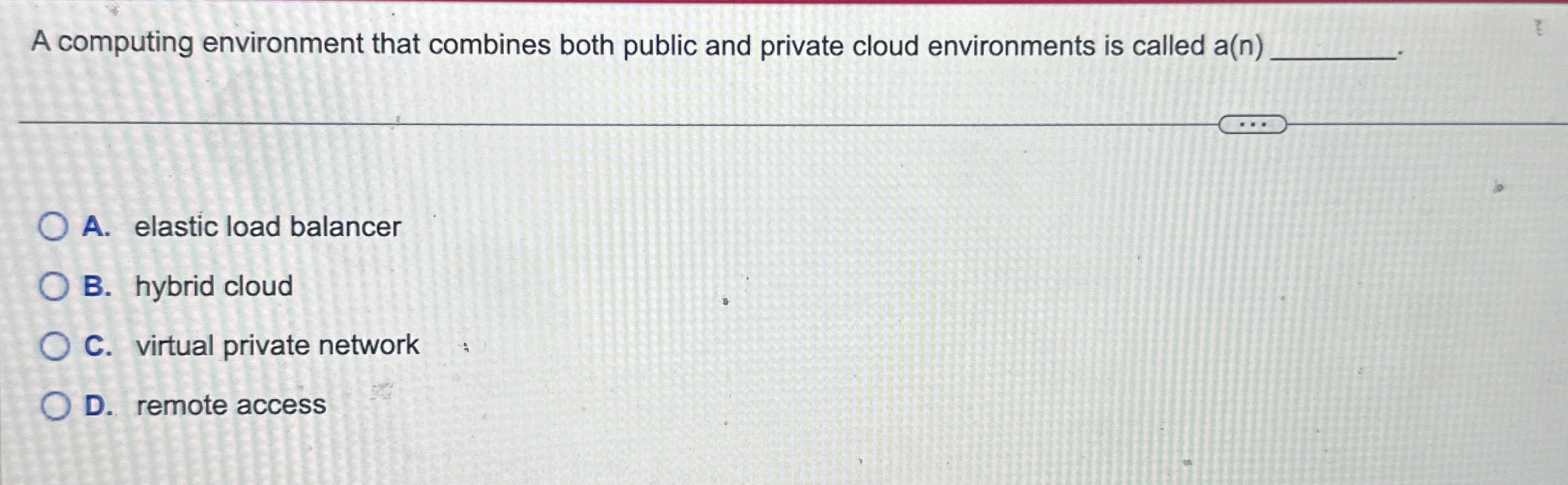Solved A computing environment that combines both public and | Chegg.com
