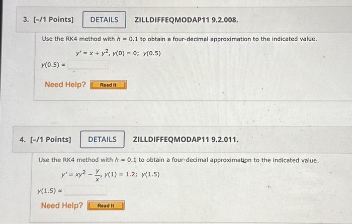 Solved Use the RK4 method with h=0.1 to obtain a | Chegg.com