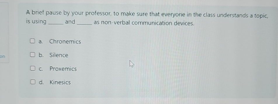 Solved A brief pause by your professor, to make sure that | Chegg.com