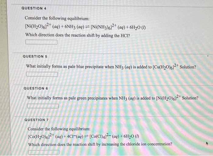 Solved QUESTION 4 Consider the following equilibrium: | Chegg.com