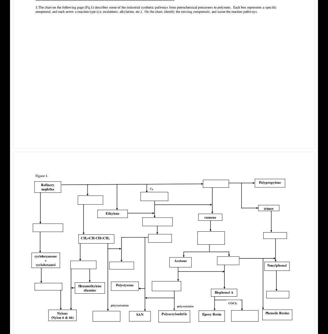 Solved 1.The chart on the following page (Fiz.1) describes | Chegg.com