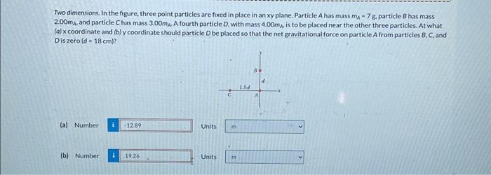 Solved Two dimensions. In the figure, three point particles | Chegg.com