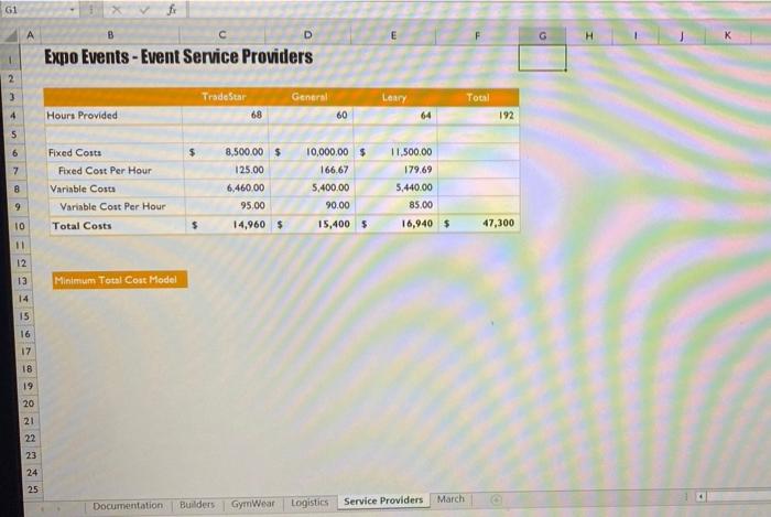 8. Switch to the Service Providers worksheet. | Chegg.com