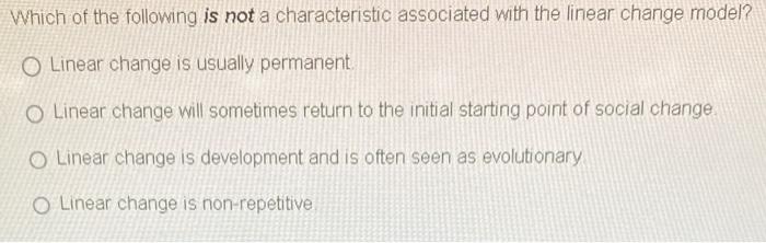 Which of the following is not a characteristic | Chegg.com