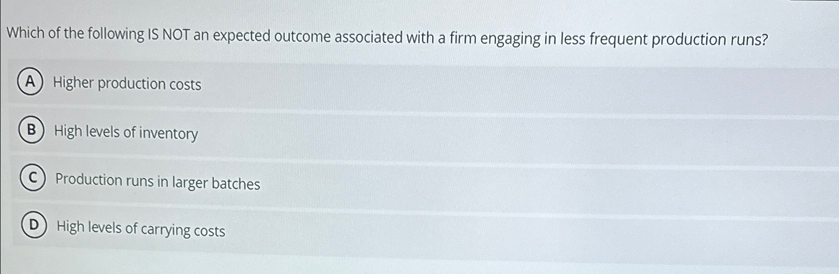 Solved Which of the following IS NOT an expected outcome | Chegg.com