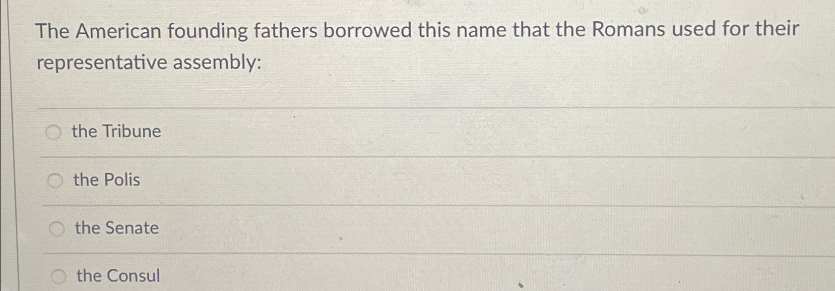 Solved The American founding fathers borrowed this name that | Chegg.com