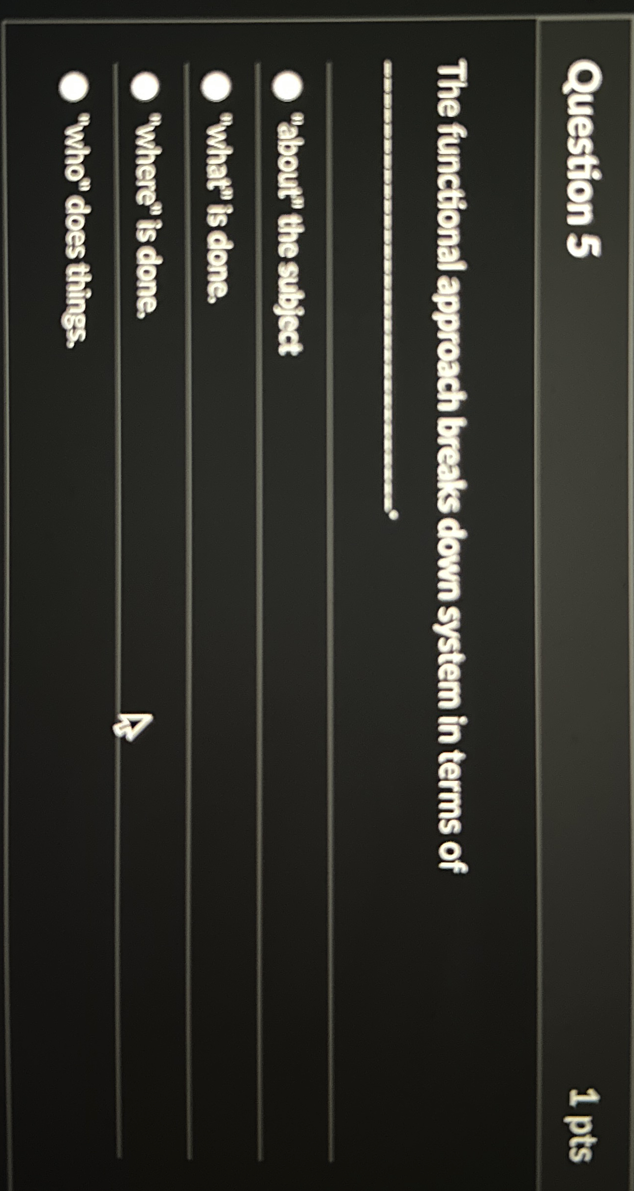Question 51 ﻿ptsThe functional approach breaks down | Chegg.com