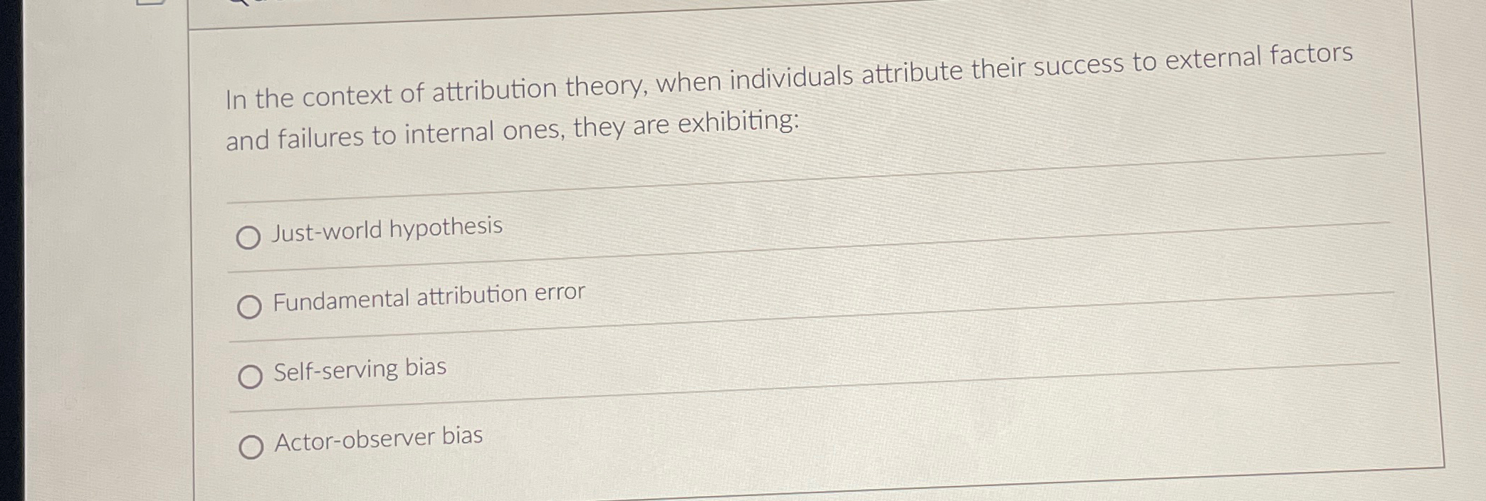 Solved In the context of attribution theory, when | Chegg.com