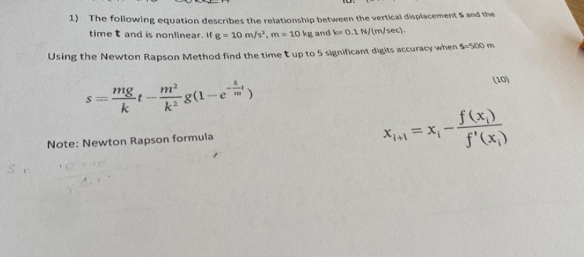 Solved The following equation describes the relationship | Chegg.com