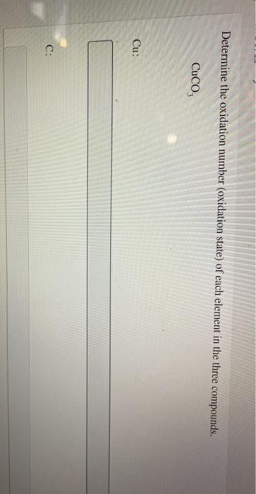 Solved Determine the oxidation number (oxidation state) of | Chegg.com