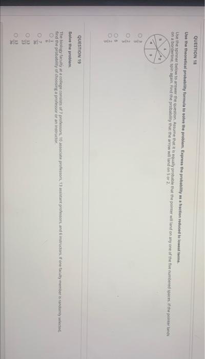 Solved QUESTION 10 Use the theoretical probability formula | Chegg.com