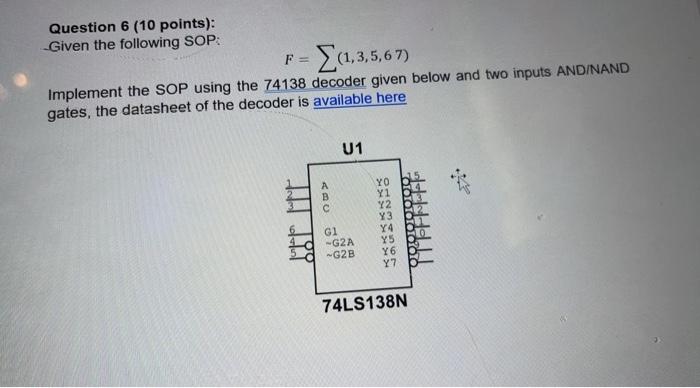 Solved Question 6 (10 points): Given the following SOP: P = | Chegg.com Solved Question 6 (10 points): Given the following SOP: P = | Chegg.com