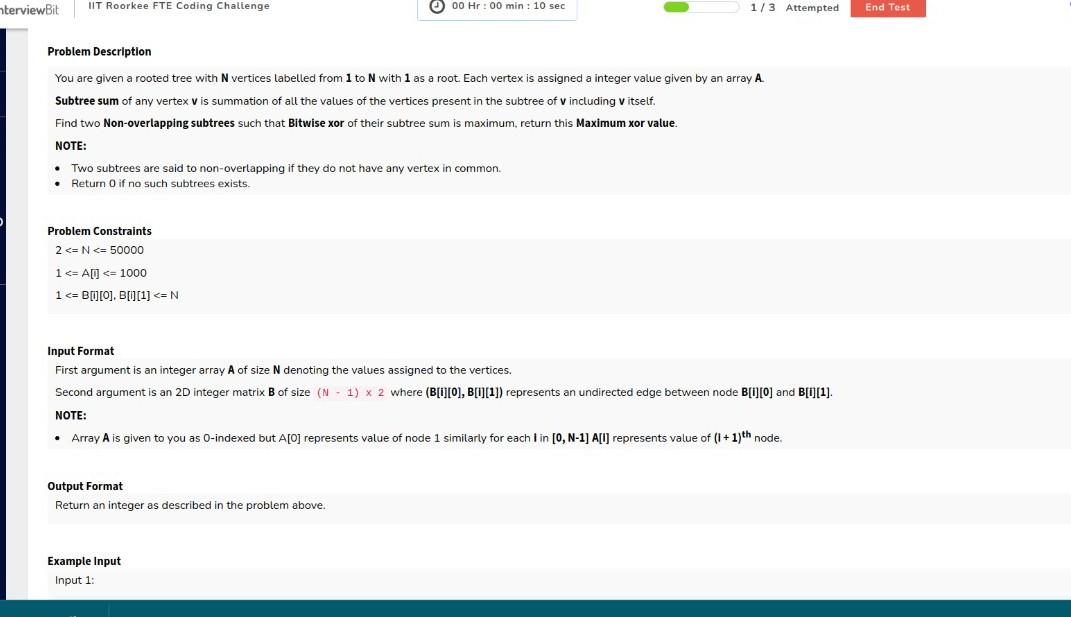 Solved Problem Description You are given a rooted tree with | Chegg.com
