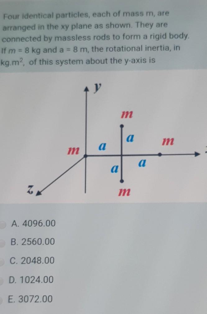 Solved Four identical particles, each of mass m, are | Chegg.com