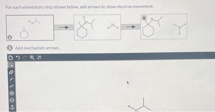Solved For each elementary step shown below, add arrows to | Chegg.com