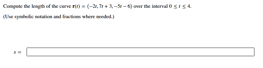 Solved Compute the length of ﻿the curve | Chegg.com