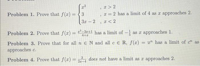Solved pla do all of them and use delta epsilon method for | Chegg.com