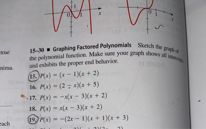Solved 15-30 Graphing Factored Polynomials Sketch the graph | Chegg.com